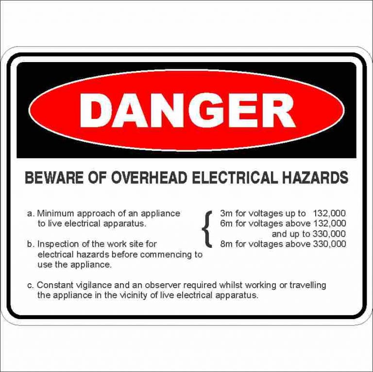 Beware Of Overhead Electrical Hazards - Buy Now