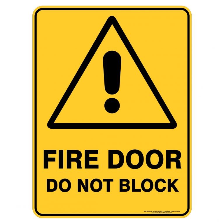Fire Door Do Not Block - Warning Sign - Buy Now