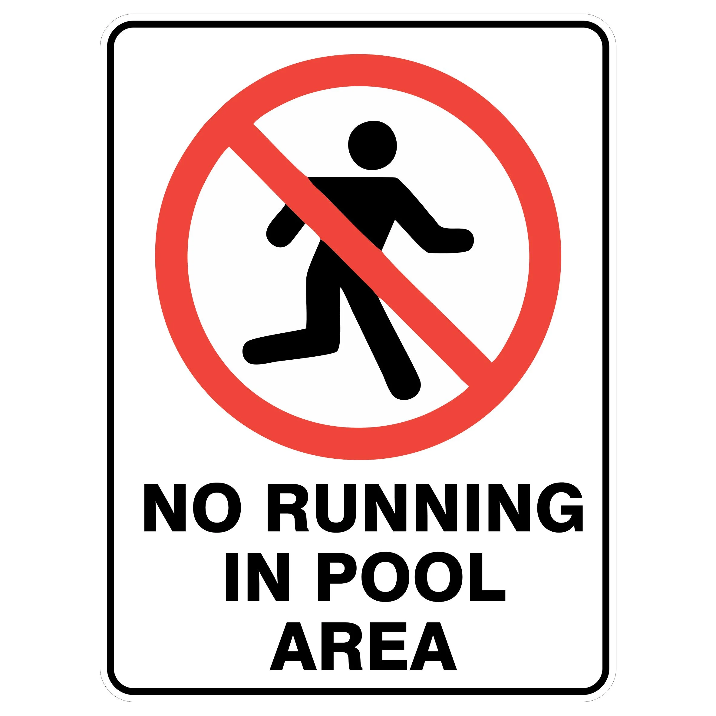 No Running Pool Sign Pool Rules 1 Pool Hours 6am 10pm – New Signs