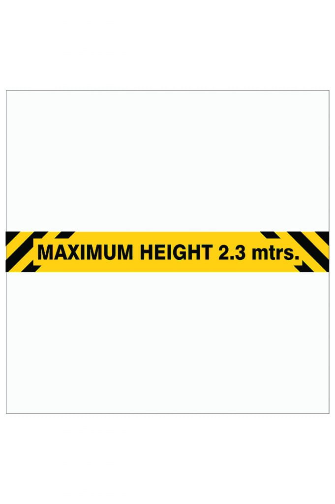Maximum Height Overhead Sign - Buy Now