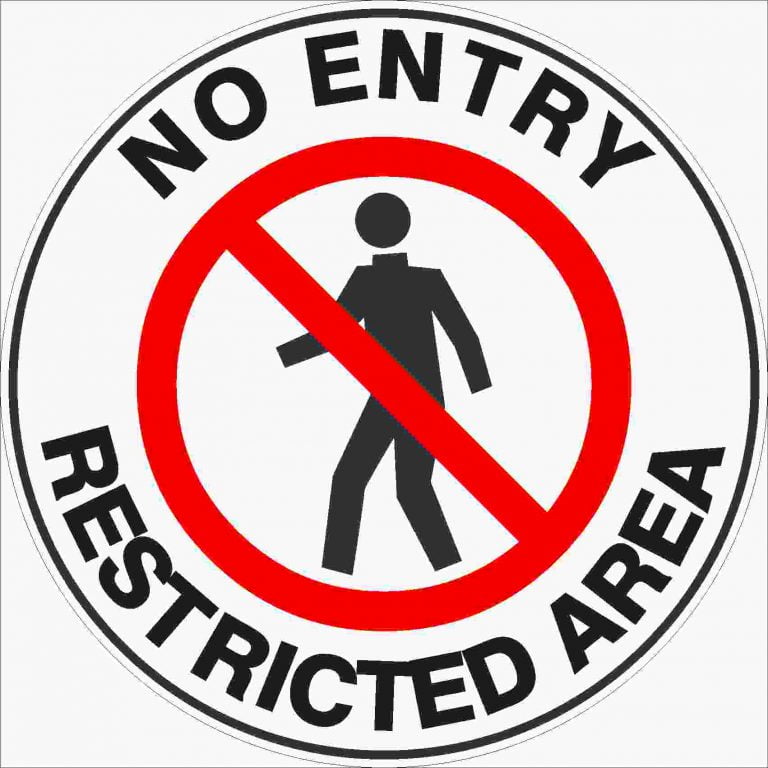 No Entry Restricted Area- Floor Marker - Buy Now
