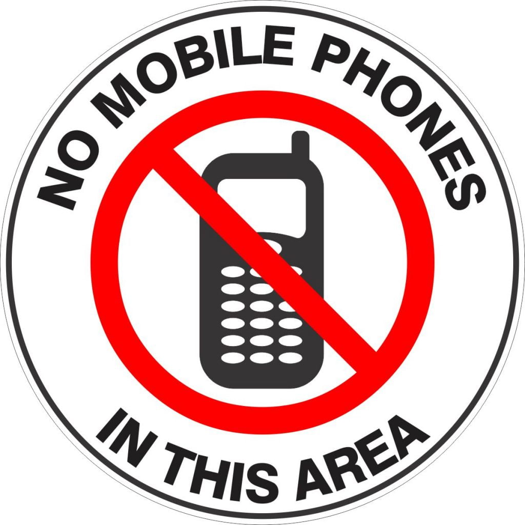 No Mobile Phones In This Area - Floor Marker - Buy Now