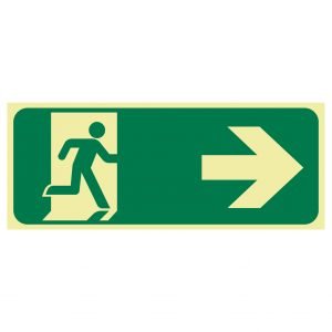 Exit Sign - Running Men Arrow Right - Buy Now