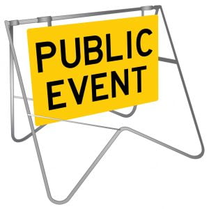 Public Event Swing Stand Sign - Buy Now
