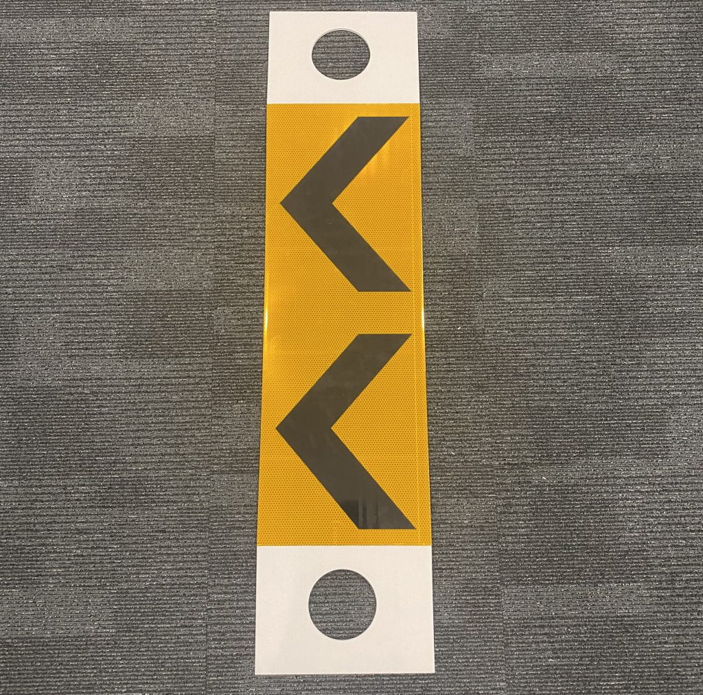 Corflute Chevron Delineator For Bollard - Reflective - Buy Now