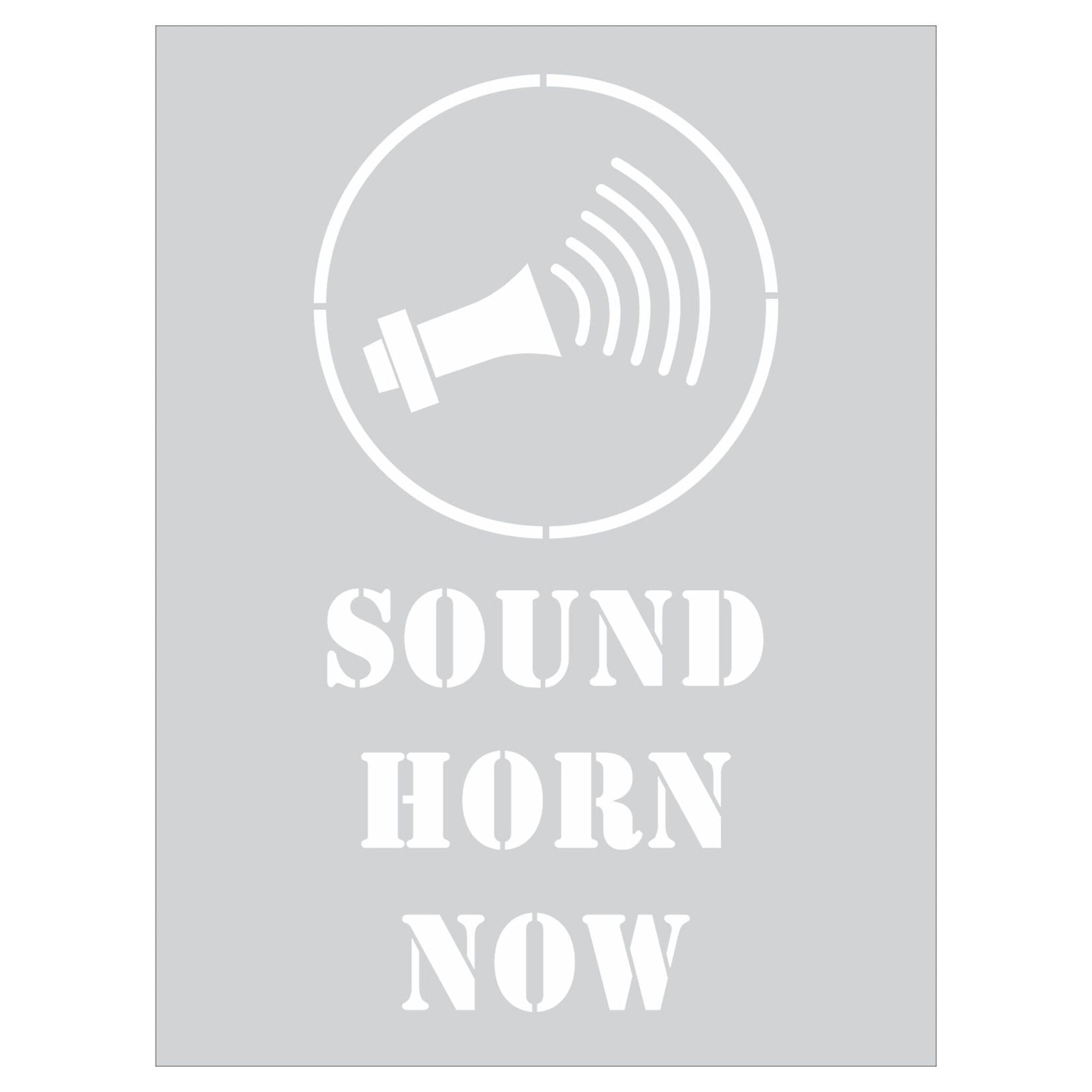 Sound Horn Now Stencil - Buy Now
