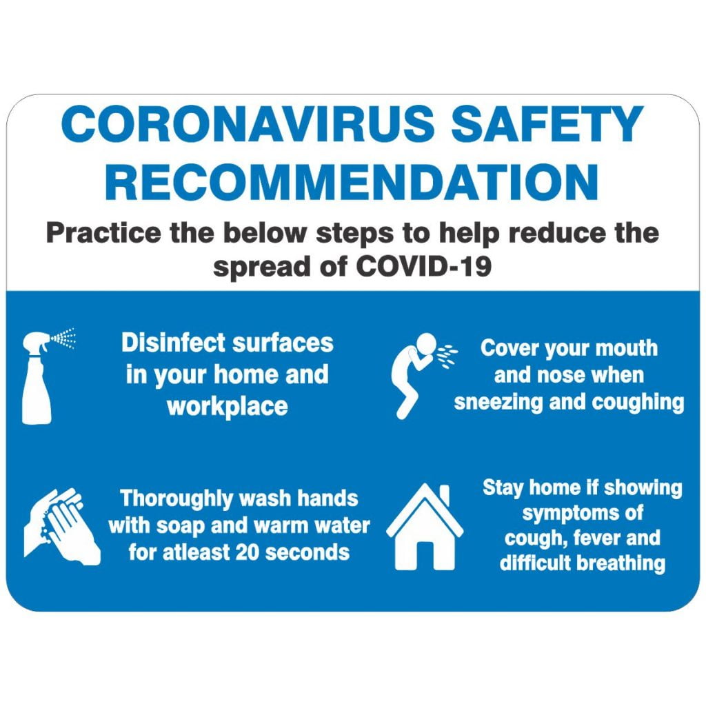 Coronavirus Safety Hand And Hygiene Recommendation - Buy Now