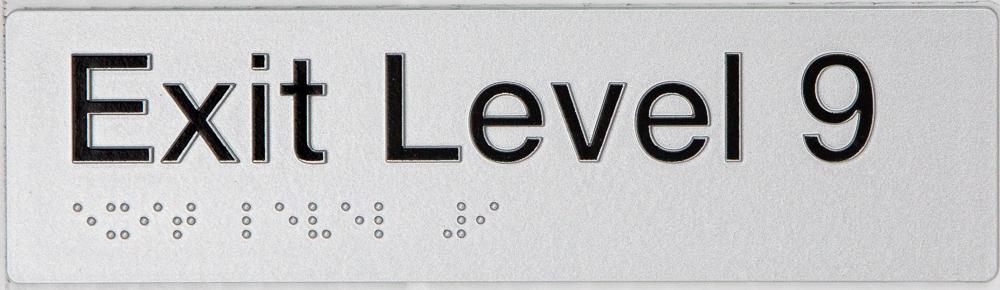 Braille Exit Sign Level 9 | Buy Now | Discount Safety Signs Australia