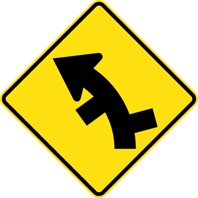 Successive Side Road Junction (Curved) (Regulatory) (L or R) - Buy Now