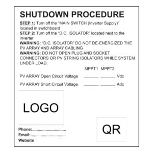 Solar Labels | Buy Now Online | Discount Safety Signs