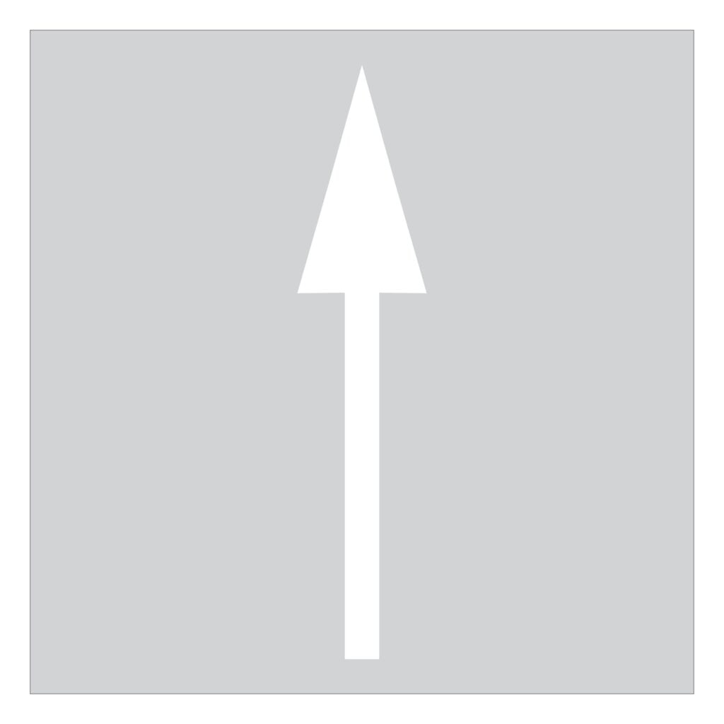 Straight Arrow Stencil – Arrow #1 - Buy Now