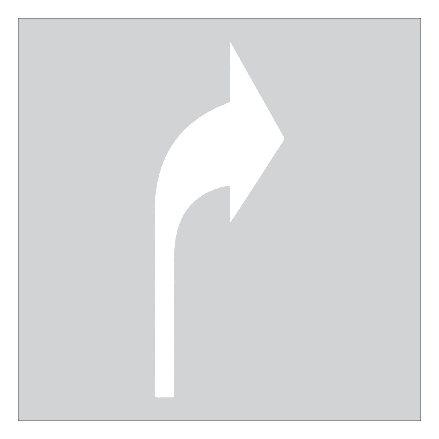Turn Right or Left Arrow Stencil – Arrow #2 - Buy Now