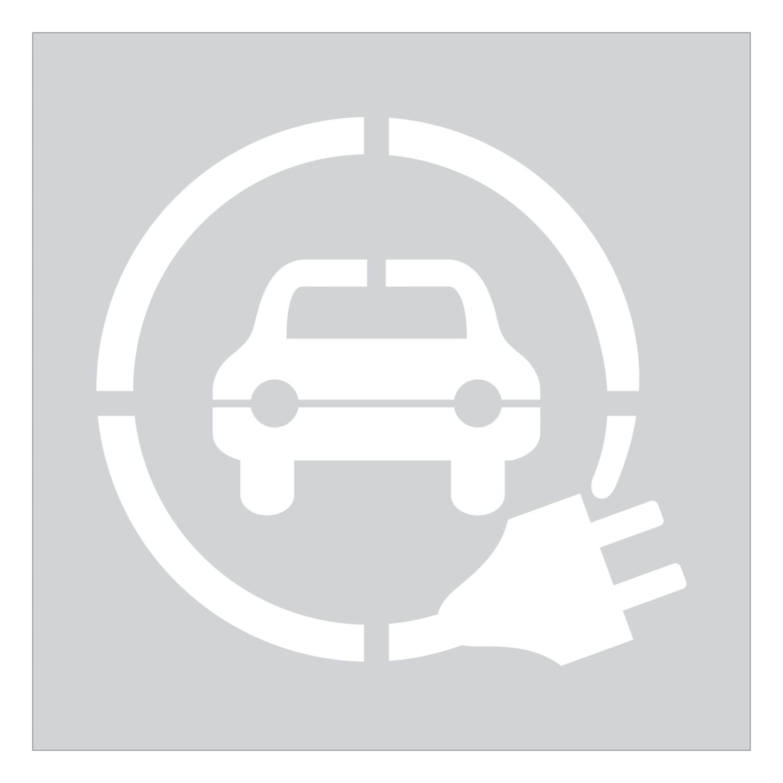 Electric Car Charge Symbol #2 Stencil - Buy Now