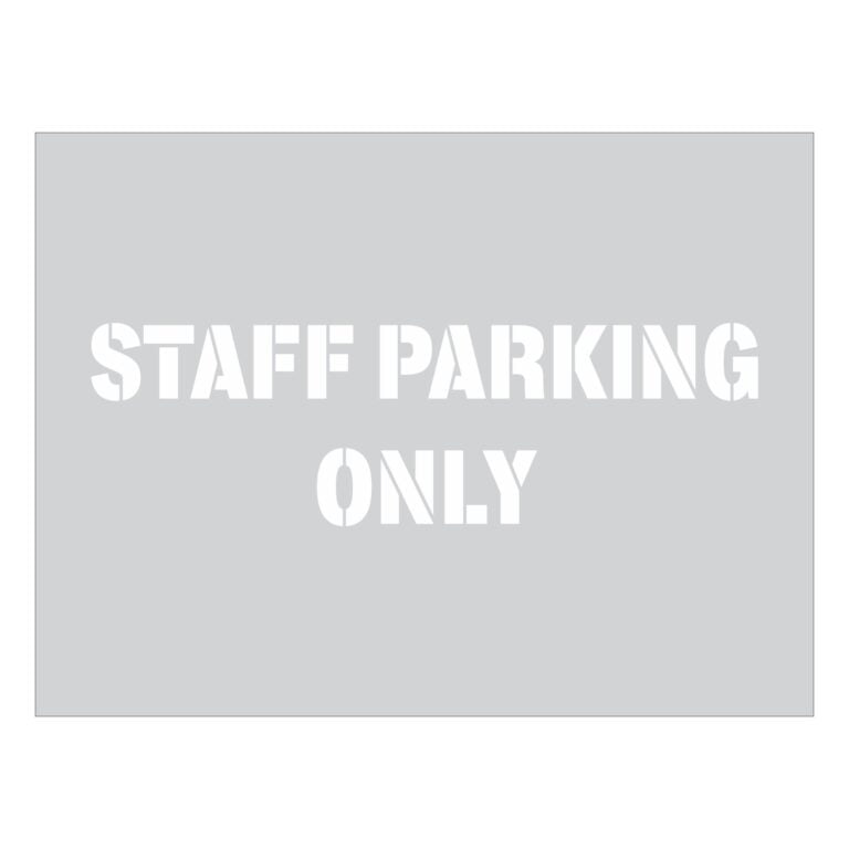 Staff Parking Only Stencil - Buy Now