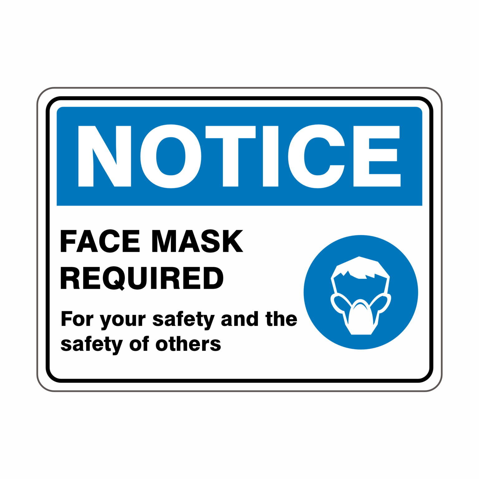 Face Mask Required | Buy Now | Discount Safety Signs Australia