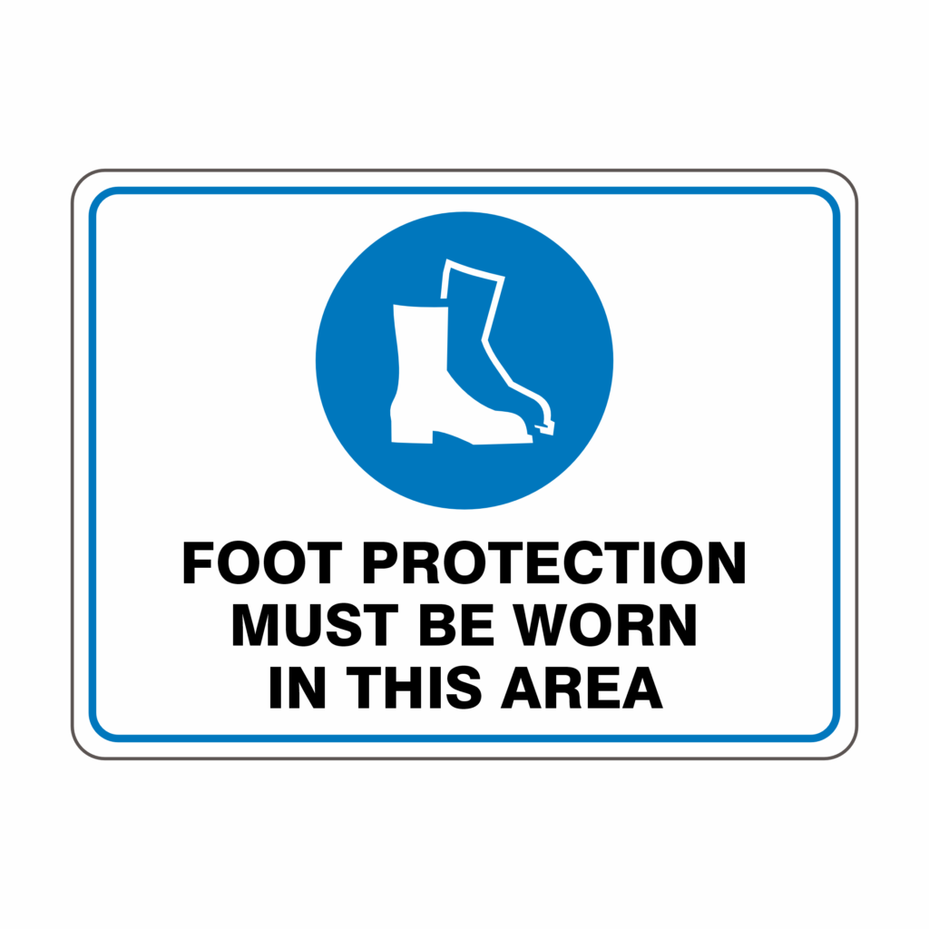 Foot Protection Must Be Worn In This Area - Landscape - Buy Now
