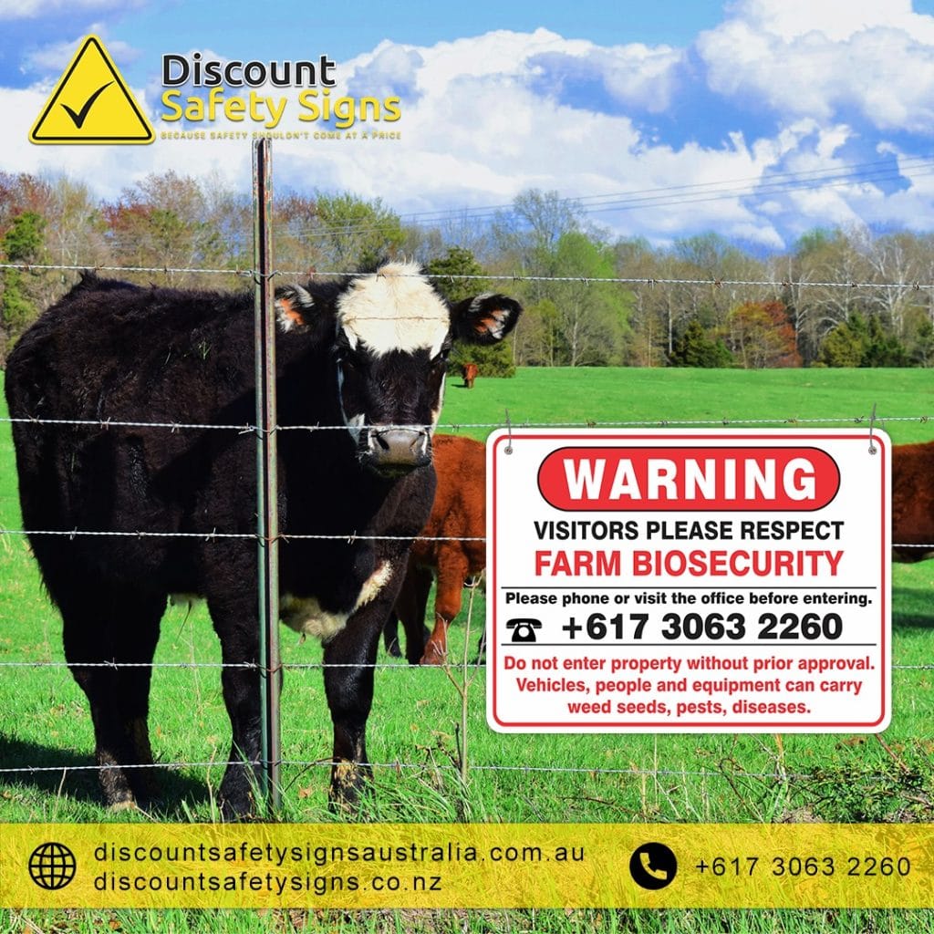 Why do I need a farm Biosecurity sign? - Discount Safety Signs Australia