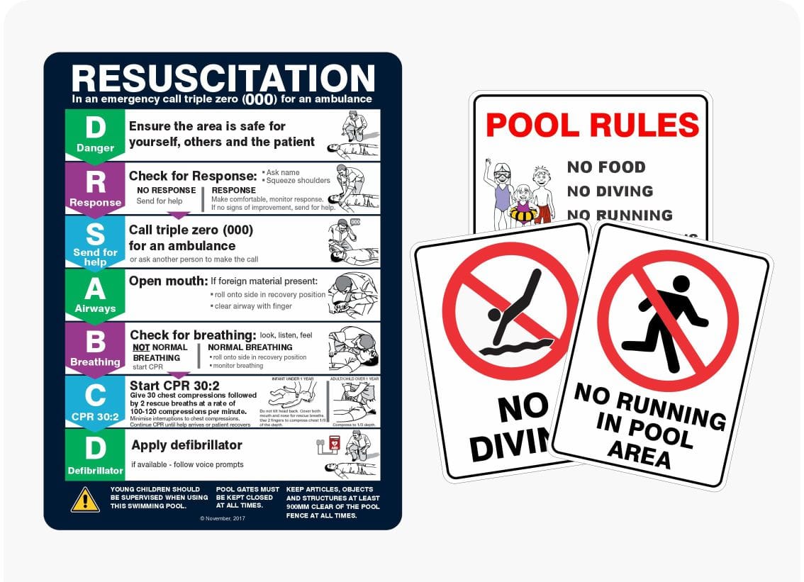 Pool Safety Signs