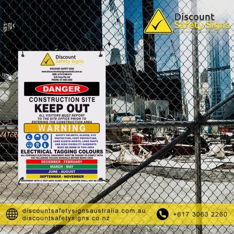 Construction Site Combination Signs - Discount Safety Signs Australia