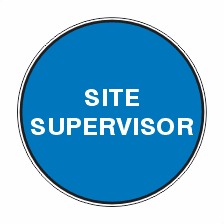 Hard Hat Stickers Site Supervisor - Buy Now