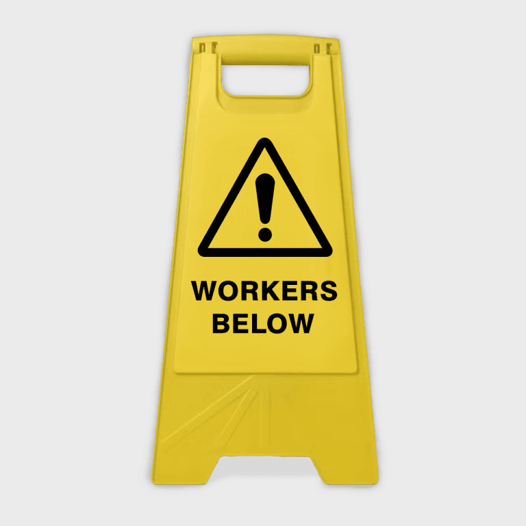 Workers Below - A-Frame Sign - Buy Now