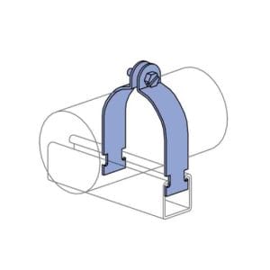 Galvanised Stirrup M10 Sign Bracket FOR 60mm OD (50NB) Post - Buy Now